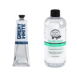 Great White Oil Color (5oz) + Studiosolv Oil Thinning Medium (16.9oz ...