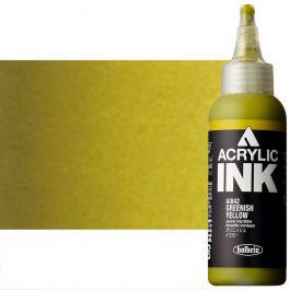 Holbein Acrylic Ink - Greenish Yellow, 100ml | Jerry's Artarama