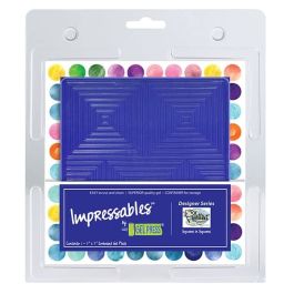 Impressables Texture Gel Plate Squares In Squares 7X7" | Jerry's Artarama
