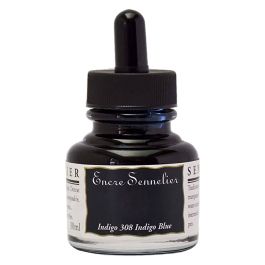 Sennelier Shellac Ink 30 ml Indigo Blue | Jerry's Artarama
