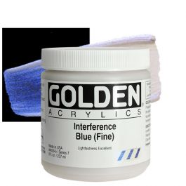 GOLDEN Heavy Body Acrylics - Interference Blue, 8oz Jar | Jerry's Artarama