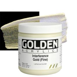GOLDEN Heavy Body Acrylics - Interference Gold, 8oz Jar | Jerry's Artarama