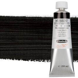 Schmincke Mussini Oil Color 150ml - Ivory Black | Jerry's Artarama