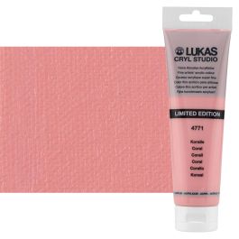 Lukas Cryl Studio Acrylic Paint - Coral, 125ml Bottle | Jerry's Artarama