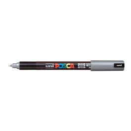 POSCA Acrylic Paint Marker - Metallic Silver, Ultra-Fine Tip (0.7 mm ...