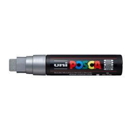 POSCA Acrylic Paint Marker - Metallic Silver, X-Broad Tip (15 mm ...