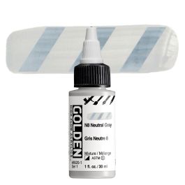 Golden High Flow Acrylic - Neutral Gray, 1oz Bottle | Jerry's Artarama