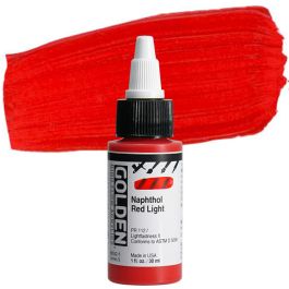 Golden High Flow Acrylic - Naphthol Red Medium, 1oz Bottle | Jerry's Artarama