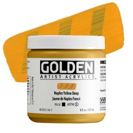 Golden Heavy Body Acrylic - Naples Yellow Deep, 8 oz Tube | Jerry's ...