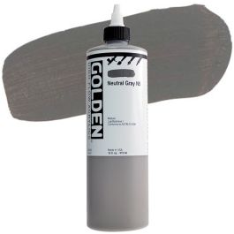 Neutral Gray N5, 16oz, GOLDEN High Flow Acrylic | Jerry's Artarama