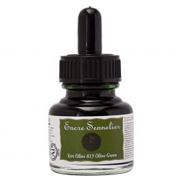 Sennelier Shellac Ink 30 ml Olive Green | Jerry's Artarama