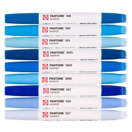 Pantone Dual Tip Marker Blue Set of 9 | Jerry's Artarama