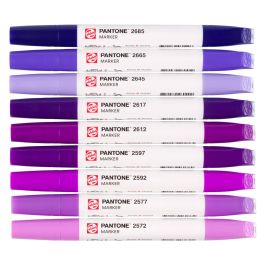 Pantone Dual Tip Marker Purple Set of 9 | Jerry's Artarama