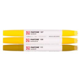 Pantone Dual Tip Marker Yellow Set of 3 | Jerry's Artarama