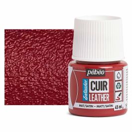 Pebeo Setacolor Leather Paints - Deep Red, 45ml | Jerry's Artarama