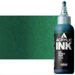 Holbein Acrylic Ink - Phthalo Green, 100ml | Jerry's Artarama