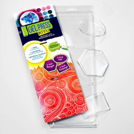 Gel Press Reusable Gel Printing Plate 3pk Hex/Oval/Rectangle Set ...
