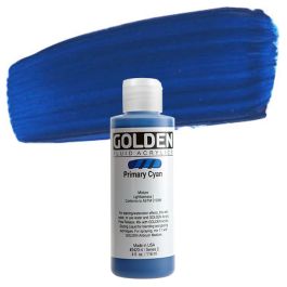GOLDEN Fluid Acrylics Primary Cyan 4 oz | Jerry's Artarama
