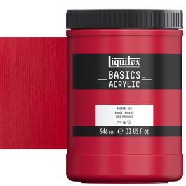 Liquitex Basics Acrylic Paint - Primary Red, 32oz Jar | Jerry's Artarama