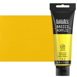 Liquitex Basics Acrylic Paint - Primary Yellow, 4oz Tube | Jerry's Artarama