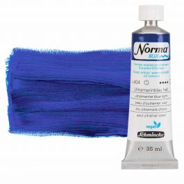 Norma Blue Water-Mixable Oil Color - Ultramarine Blue Light, 35ml Tube ...