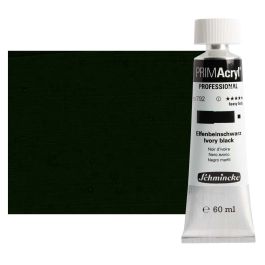 Schmincke PRIMAcryl Professional Heavy Body Acrylic - Ivory Black, 60 ...