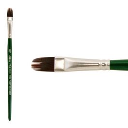 Silver Brush Ruby Satin® Synthetic Brush Series 2528S Short Handle Filbert Grass Comb 3/8 ...