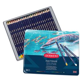 Derwent Inktense Set of 24 Colored Pencils, Assorted Colors | Jerry's Artarama