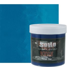 SoHo Heavy Body Acrylic - Phthalo Blue, 500ml Paint Jar | Jerry's Artarama