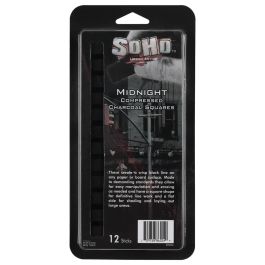 SoHo Compressed Charcoal Midnight Black Set of 12 | Jerry's Artarama
