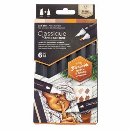 Spectrum Noir Classique Marker Dark Skin Set of 6 | Jerry's Artarama