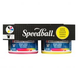 Speedball Opaque Basic Colors Fabric Screen Printing Ink Set of 6 ...
