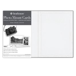 Strathmore Photo Mount Cards in White, Decorative Emboss 100Pack 5"x6 ...