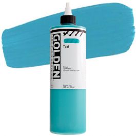 Teal, 16oz, GOLDEN High Flow Acrylic | Jerry's Artarama