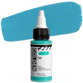 Teal, 1oz, GOLDEN High Flow Acrylic | Jerry's Artarama