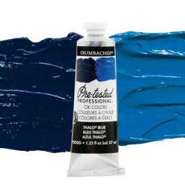 Grumbacher Pre-Tested Oil Color 37 ml Tube - Thalo Blue | Jerry's Artarama