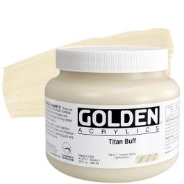 GOLDEN Heavy Body Acrylics - Titan Buff, 32oz Jar | Jerry's Artarama