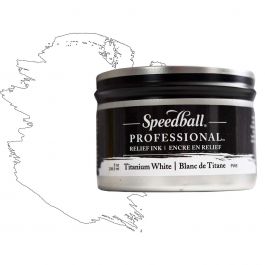 Speedball Professional Relief Ink - Titanium White 8oz | Jerry's Artarama