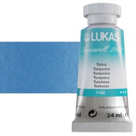 LUKAS Aquarell 1862 Watercolor - Turquoise, 24ml | Jerry's Artarama