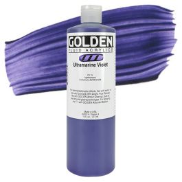 GOLDEN Fluid Acrylics Ultramarine Violet 16 oz | Jerry's Artarama
