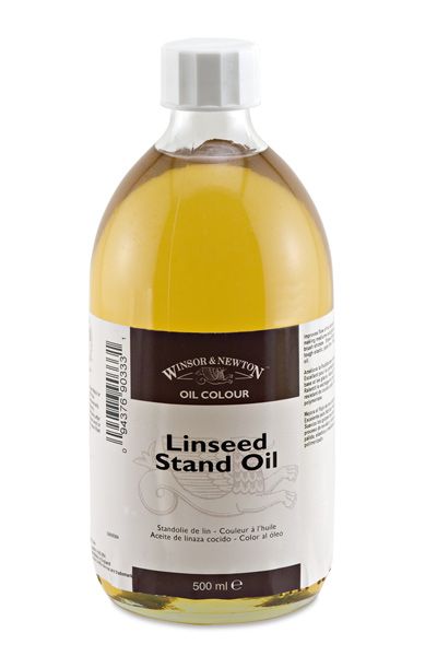 Winsor & Newton Oil Drying Linseed Stand Oil Medium, 500ml Bottle ...