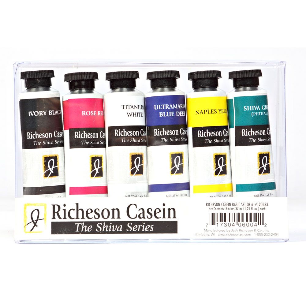 Richeson Casein Artist Colors Assorted Colors (Set of 6) 37 ml | Jerry ...
