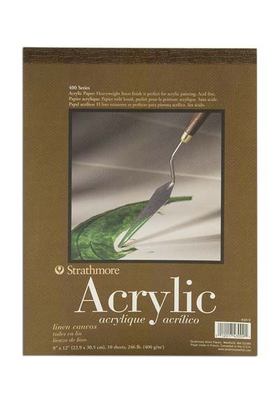 Strathmore 400 Series Acrylic Pads 9" x 12" 246 lb (10 Sheets) | Jerry ...