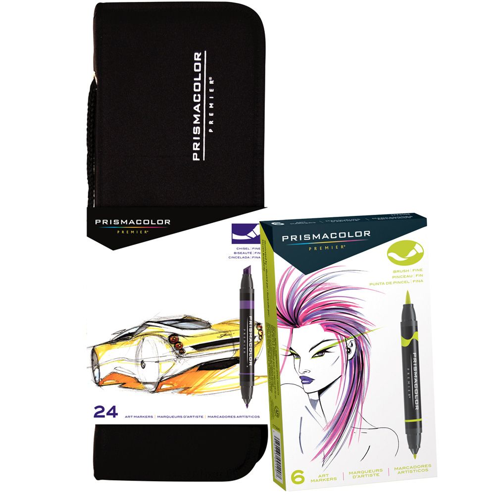 Prismacolor Premier Double-Ended Art Marker Set Primary/Secondary ...