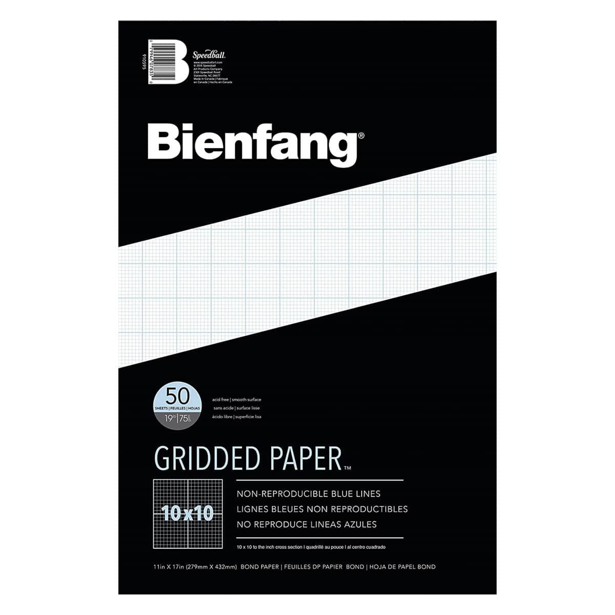 Bienfang Gridded Paper 10"x10" Grid, 11"x17" | Jerry's Artarama