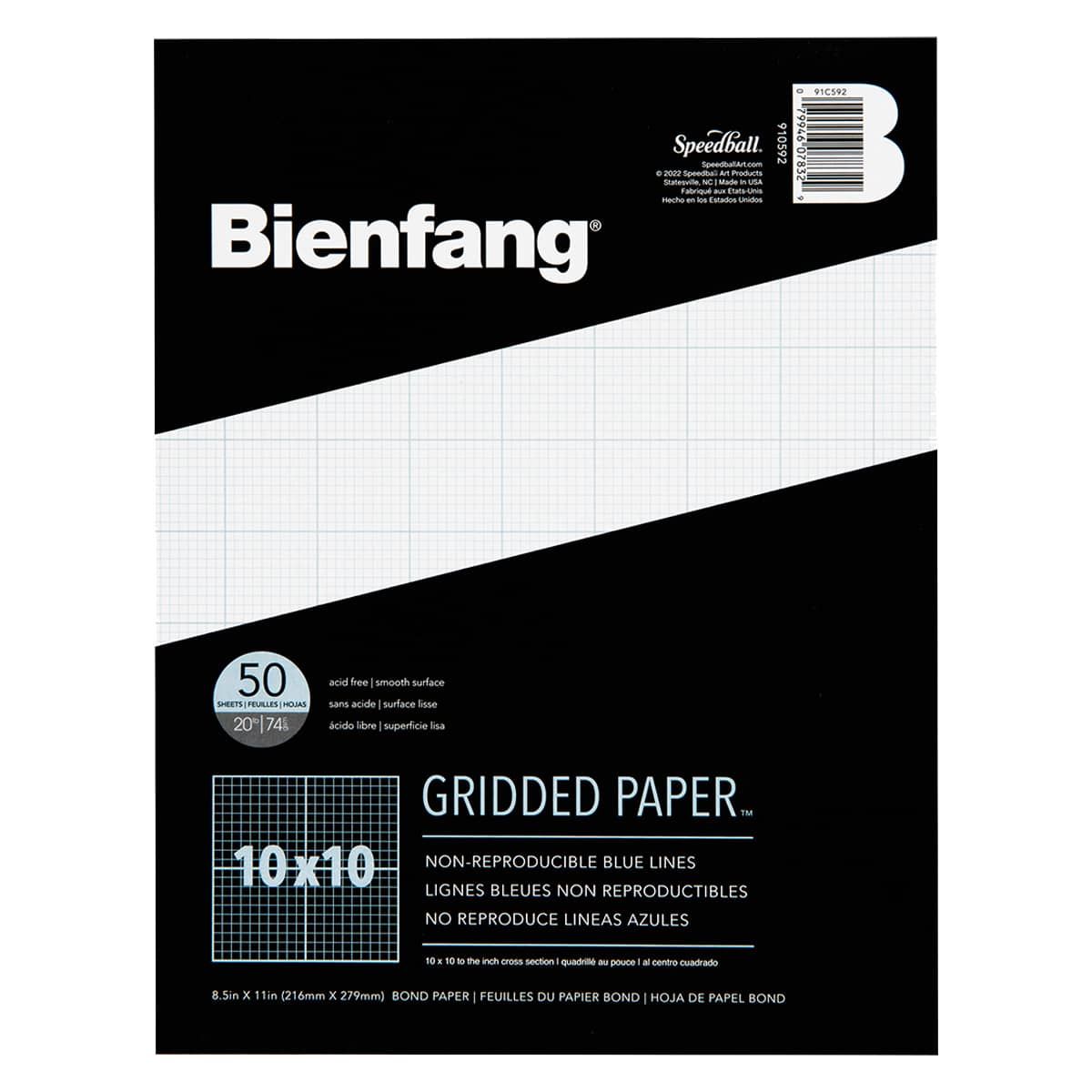Bienfang Gridded Paper 10"x10" Grid, 8-1/2"x11" | Jerry's Artarama