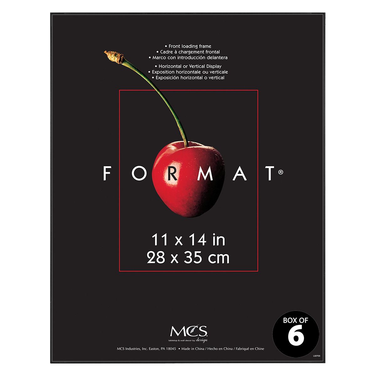 MCS Format Frame 11 x 14 Black, Box of 6 | Jerry's Artarama