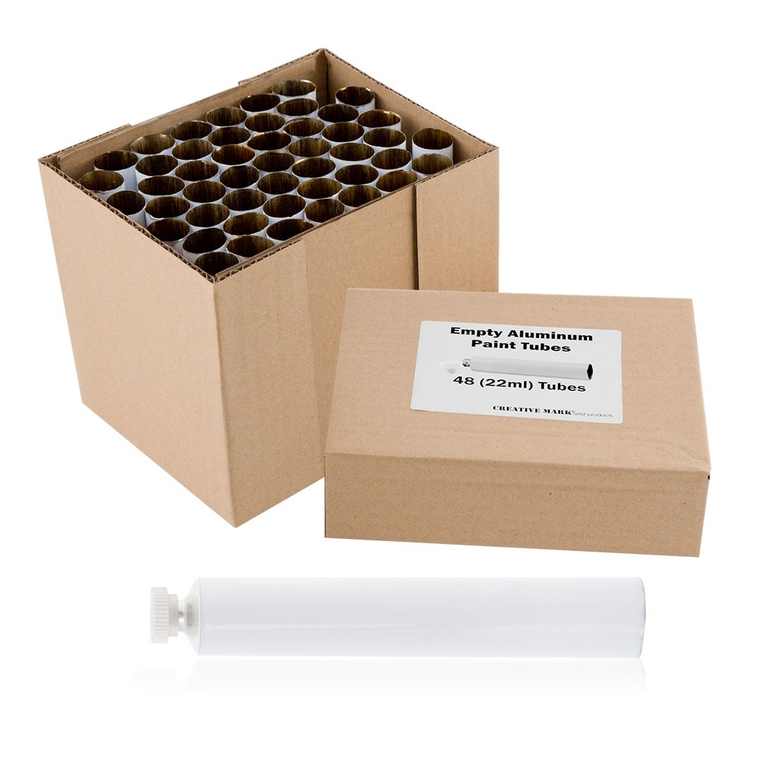Empty Aluminum 22ml Paint Tubes Box of 48 with Caps | Jerry's Artarama