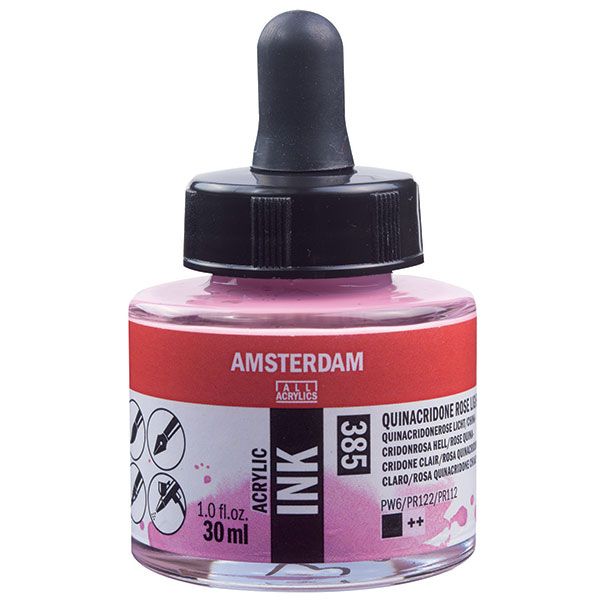 Talens Amsterdam Acrylic Ink 30 ml Quinacridone Rose Light | Jerry's ...
