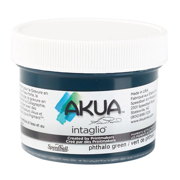 Akua Intaglio Ink 2oz - Phthalo Green | Jerry's Artarama